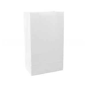 CleverDelights White Luminary Bags - 50 Pack - Wedding Christmas Holiday Luminaria