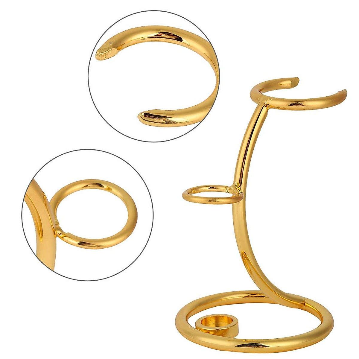 Tmtop Men Shaving Tool Holder Beard Shaver Razor Brush Stand Rack (Gold)