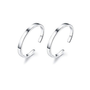 Minimalist Cuff Clip On 925 Sterling Silver Small Hoop Earrings for Women Teen Girls Cartilage Fashion Wrap No Piercing Ear Hypoallergenic (Silver)