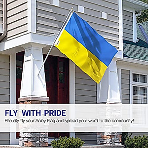 Anley Fly Breeze 3x5 Foot Ukraine Flag - Vivid Color and Fade proof - Canvas Header and Double Stitched - Ukrainian National Flags Polyester with Brass Grommets 3 X 5 Ft