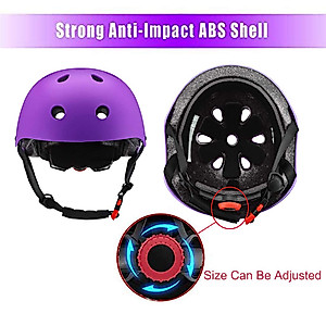 Adjustable Helmet for Ages 5-16 Kids Toddler Boys Girls Youth,Protective Gear with Elbow Knee Wrist Pads for Multi-Sports Skateboarding Bike Riding Scooter Inline skatings Longboard Roller Skate