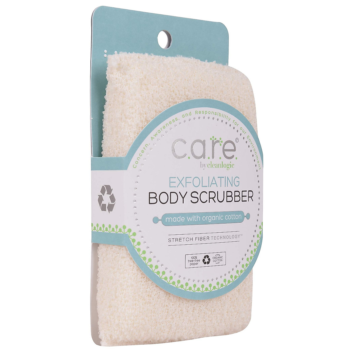 CleanLogic Exfoliating Body Scrubber, Certified Organic, 1 Each (Pack of 6)