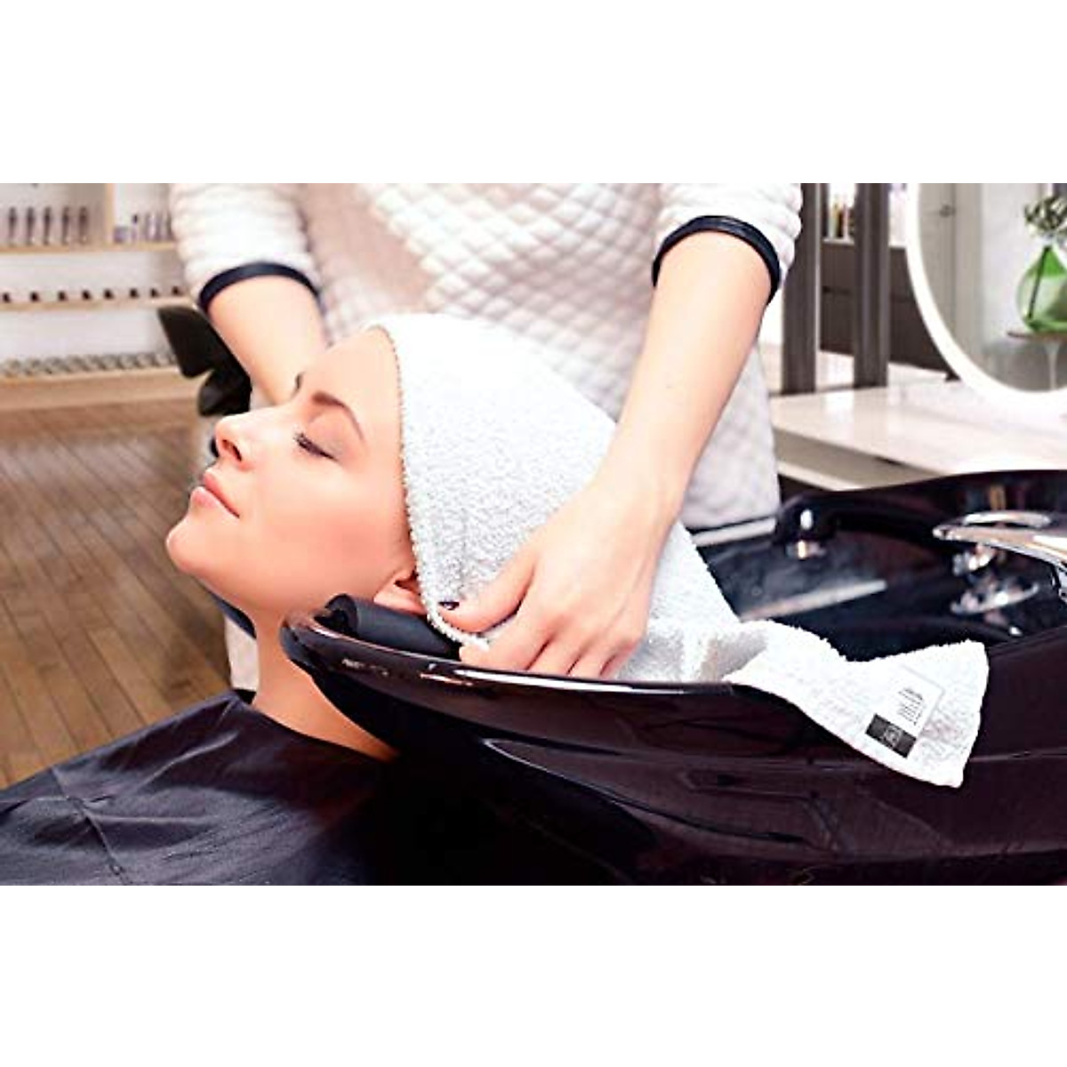 Terry Towels Salon White 12 Pack Towels Set Pk 12 Cotton Saloon Soft Gym Towel-(White)-16 x 27-Ringspun Cotton Softness and Absorbency, Easy Care