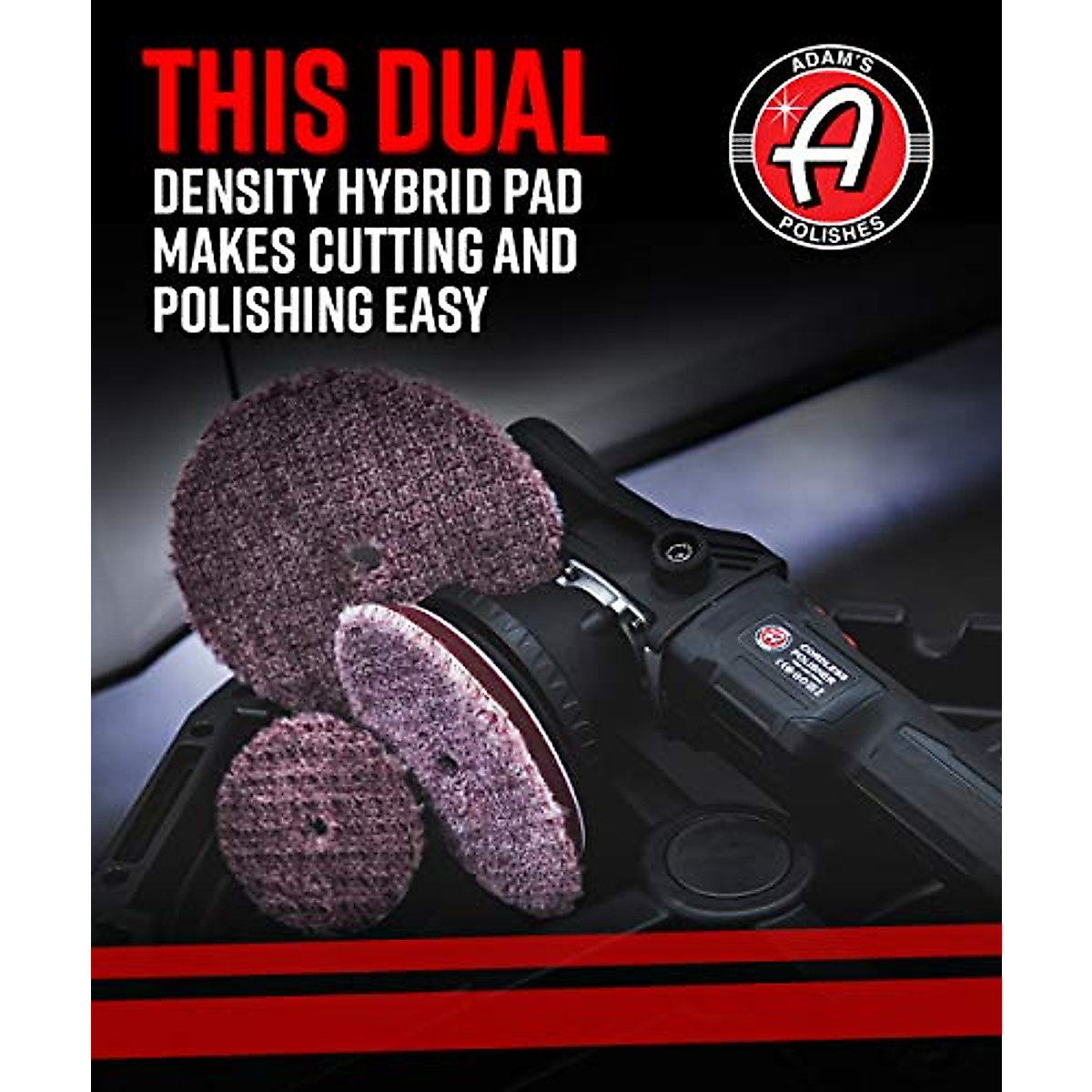 Adam's Premium Polisher Pads - Blended Wool & Microfiber Cuts & Finishes in One Step - Color Coded to Match with Recommended Polishes or Compounds (5.5", One Step Polishing Pad)