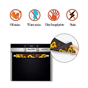 DMCXERO Refrigerator Handle Covers Set of 4 Appliance Handle Covers Use on Keep Kitchen Appliance Fridge Oven Microwave Dishwasher Clean (Sunflower)