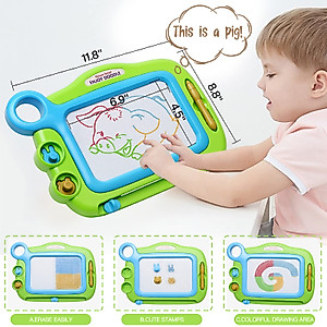 Toddler Toys for Girls Boys Age 1 2 3 4 Year Old,Magnetic Drawing Board,Erasable Writing Doodle Board for Kids,Gift for 1 2 Year Old Girl Travel Toys