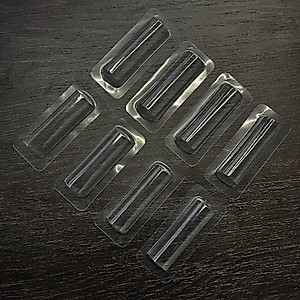 UPTTHOW Clear Plastic Dome Lip Balm Money Holder Craft Waterproof Rectangle Chapstick Money Cash Pounches Gift with Adhesive Back Card Making-50Packs