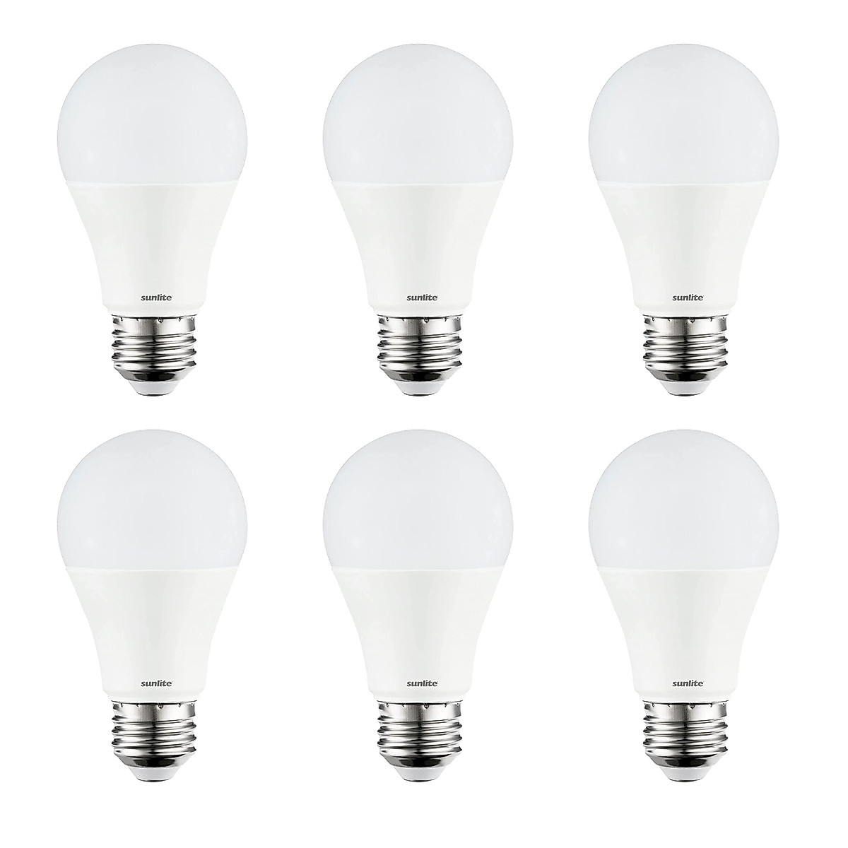 Sunlite 41137-SU LED A19 Standard Light Bulb, 5.5 (40 Watt Equivalent), 450 Lumens, Medium Base (E26), Dimmable, UL Listed, Energy Star, 6 Pack, 4000K Cool White