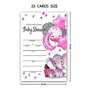 Baby Shower Invitation Set, Fill In Invites Cards, Books For Baby, Diaper Raffle, Thank You, Baby Shower, Each Design 25 Cards & Envelopes (Total 100 Cards) – (bb007-taozhuang)