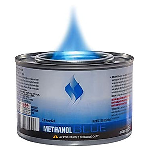 EcoQuality Chafing Dish Fuel Cans - 2.5 Hour Burn Time Methanol Blue Gel Burner Cans 7oz - Food Warmer for Chafing Dish Buffet Set - Liquid Safe Cooking Fuel - Canned Heat Fondue Fuel (72 PACK)