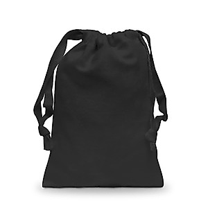 Drawstring Gift Bags - 12 Pack 5x7 Inch Small Black Muslin Cotton Cloth Pouches in Bulk, Mini Cloth Fabric Canvas Pouch for Jewelry, Candy, Parties, Wedding Favors, Soaps, Treats, Crafts