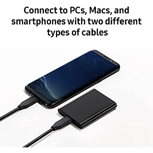 GENSER 2TB Portable SSD - Up to 540MB/s - USB 3.1 High-Speed Read Write Portable SSD External Hard Drive 2000GB, Mobile External Solid State Drive Blue (2TB, Black)