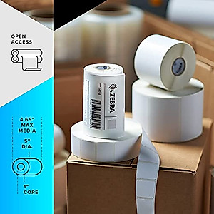 ZEBRA ZD421 Direct Thermal Only Desktop Barcode Label Printer - Bluetooth, USB and USB Host, Modular Connectivity Slot - 4" Print Width, 203 DPI, 6 IPS, Monochrome - ZD4A042-D01M00EZ - JTTANDS