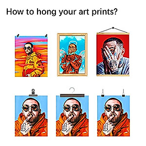 Arredamenti Rapper Wall Art - Set of 4 Panels UNFRAMED Canvas Prints Cool Wall Art 8*10 inches Music Posters Colorful Paintings Wall Art Rapper Poster Wall Decorations, 8 x 10 Inch