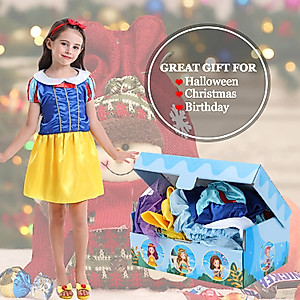 VGOFUN Princess Dresses for Girls - Dress up Clothes for Toddler Girl Pretend Play Gift for 3-6 Year Halloween Christmas Birthday