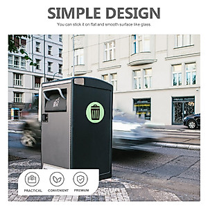 HOODANCOS Luminous Recycle Trash Can Sticker, 1 Sheet Glow in The Dark Recycle Trash Symbols Sticker Recycle Decals Garbage Sorting Trash Bin Stickers for Trash Can Recycle Bin