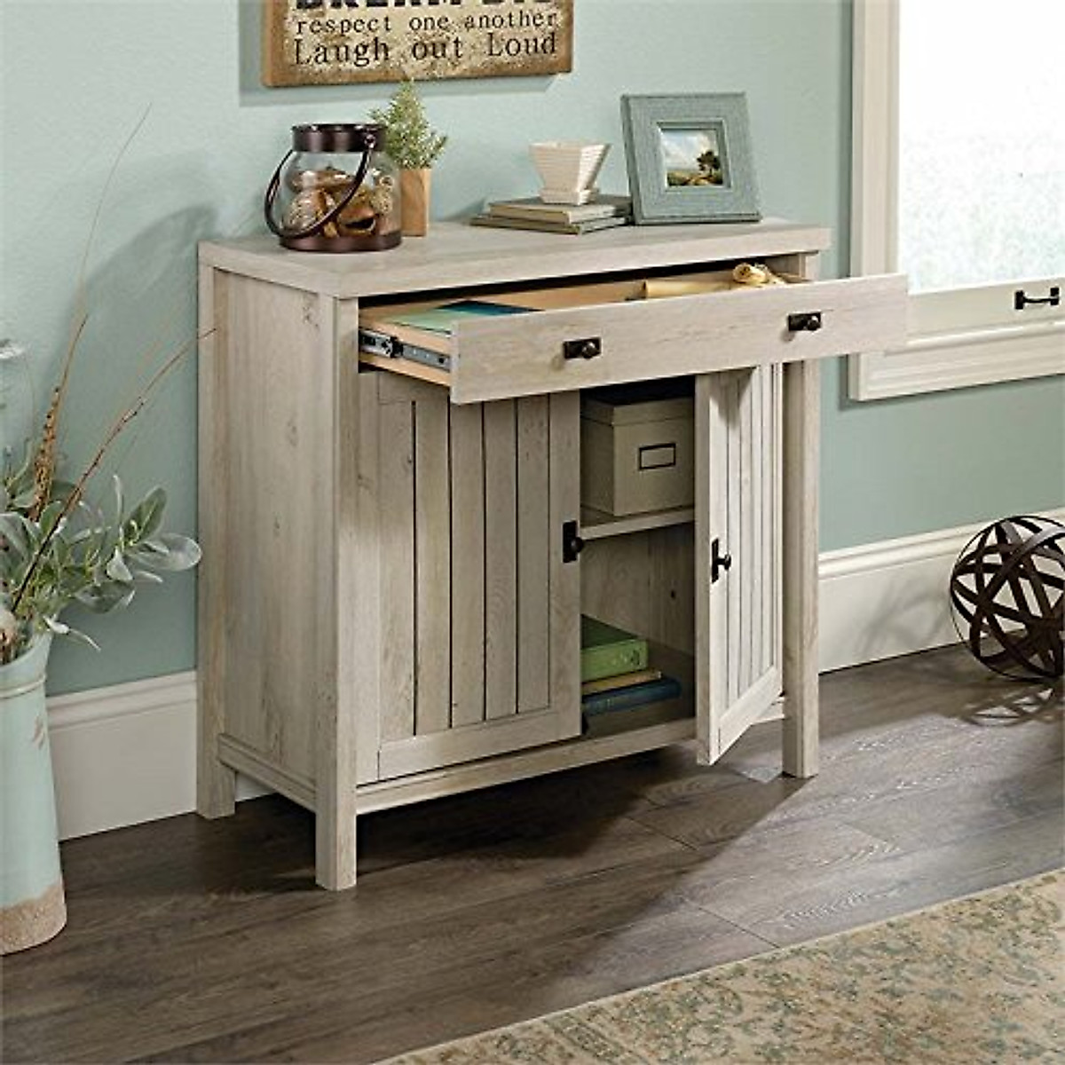 Sauder Costa Library Base, Chalked Chestnut finish