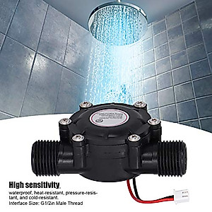 DC 12V Water Turbine Generator Inline Pipe Water Flow Generator G1/2" Male Threaded Micro-Hydro Water Charging Tool for DIY LED Power