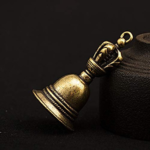 ARTIBETTER Copper Hand Bell Call Bell Vintage Wedding Bell Reception Dinner Shop Hotel Service Bell