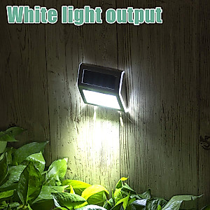 GIGALUMI 6 Pack Solar Step Deck Lights, Stainless Steel Waterproof Led Solar Lamp for Outdoor, Pathway Yard Stairs Fences. (White)