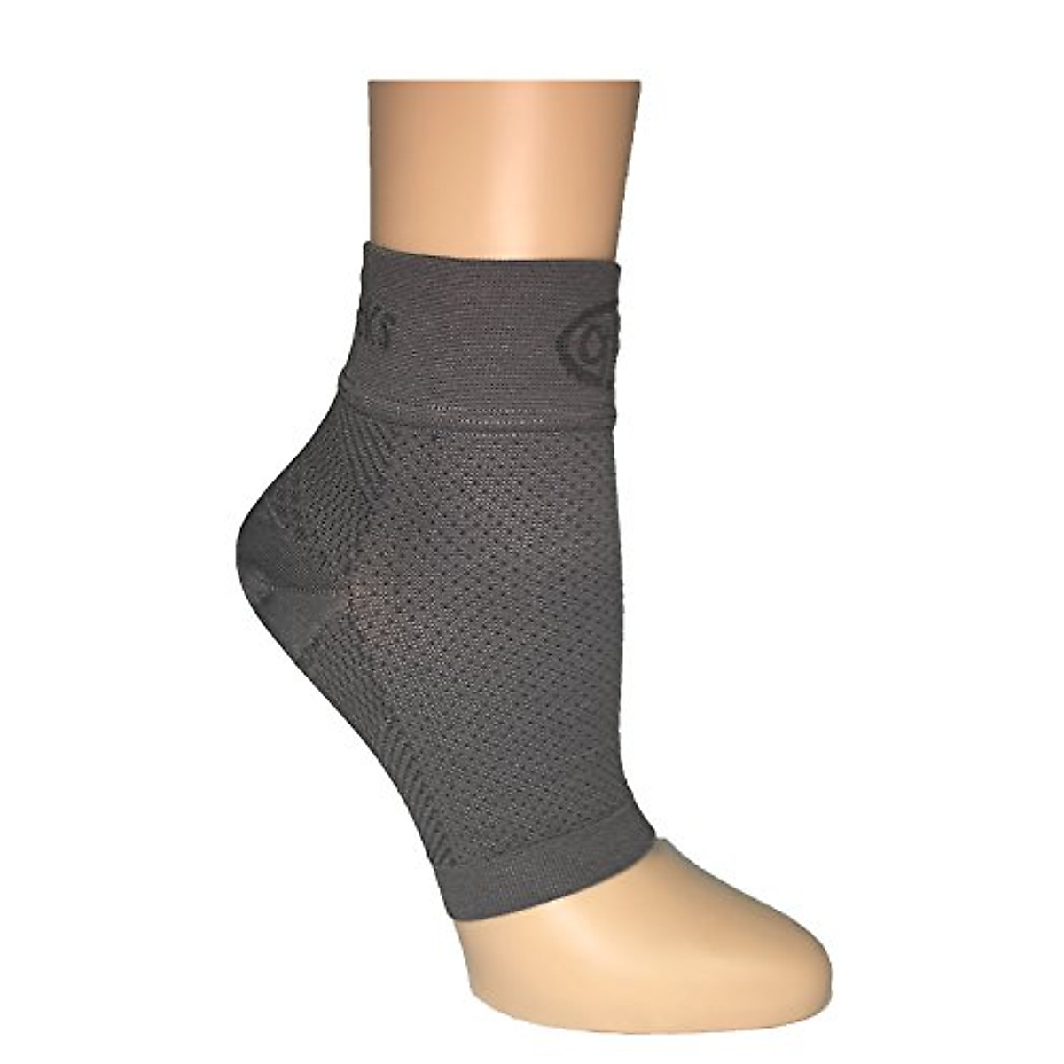  mmHg Compression Foot Sleeves for Men & Women (1 Pair) - Best Plantar Fasciitis Sleeve for Plantar Fasciitis Pain Relief, Heel Pain, Sports, Travel, and Everyday Use with Arch Support (Grey, Large)