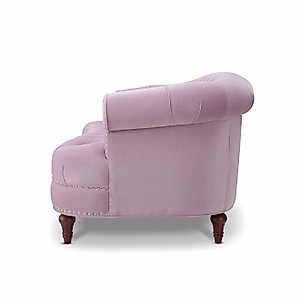 Jennifer Taylor Home Sofa Ariana Victorian Chesterfield Tufted, Lavender Velvet