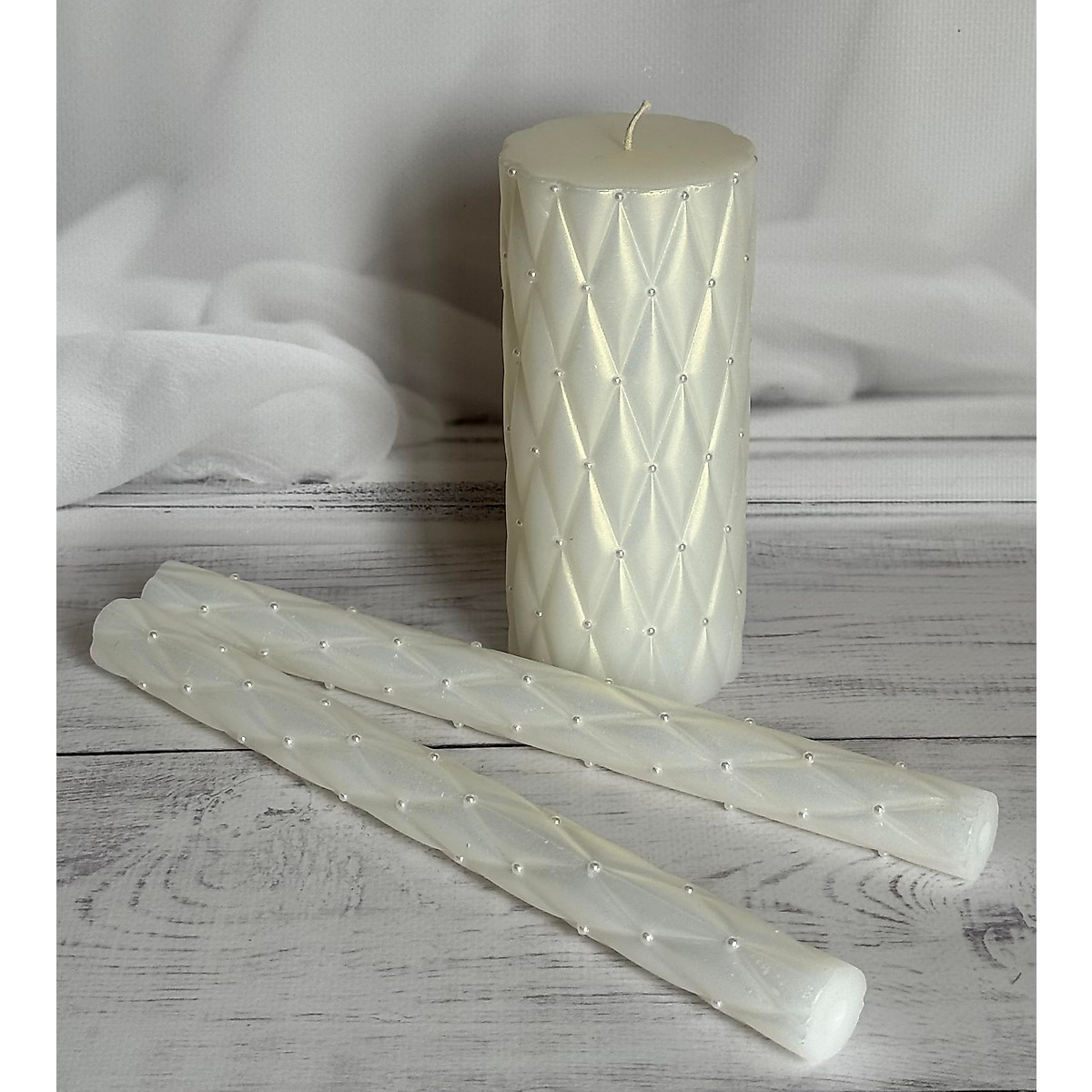 Magik Life Unity Candle Set for Wedding - Wedding Unity Set for Reception and Ceremony - Candle Sets - 6 Inch Pillar and 2 * 10 Inch Tapers