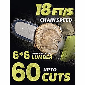 VANQUE 20V Cordless Pole Saw, 15-Foot MAX Reach Pole Saws for Tree Trimming, Battery Pole Saw for Branch Cutting, Trimming, Pruning, Adjustable Head & 8-Inch Bar and Chain, 4.0Ah Li-ion Battery