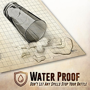 Melee Mats DND Map Starter Kit for Dungeons & Dragons Game - 24” x 36", Wet/Dry Erase Battle Terrain Grid - Ultimate Tabletop Gaming Experience with Accessories