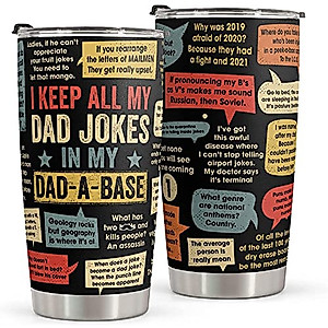Macorner Gift For Dad - Stainless Steel Tumbler 20oz - Dad Joke Birthday Gift for Dad Men Gift - Fathers Day Gift From Daughter Son Wife - Funny Christmas Gift For Men Dad Stepdad Bonus Dad Uncle
