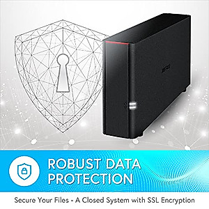 BUFFALO LinkStation 210 4TB 1-Bay NAS Network Attached Storage with HDD Hard Drives Included NAS Storage That Works as Home Cloud or Network Storage Device for Home