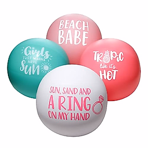 Bachelorette Beach Balls I Bachelorette Pool Floats (Set of 7) Beach Bachelorette Balls | Beach Bachelorette Party | Tropic Like its Hot | Complements Bachelorette Ring Pool Float