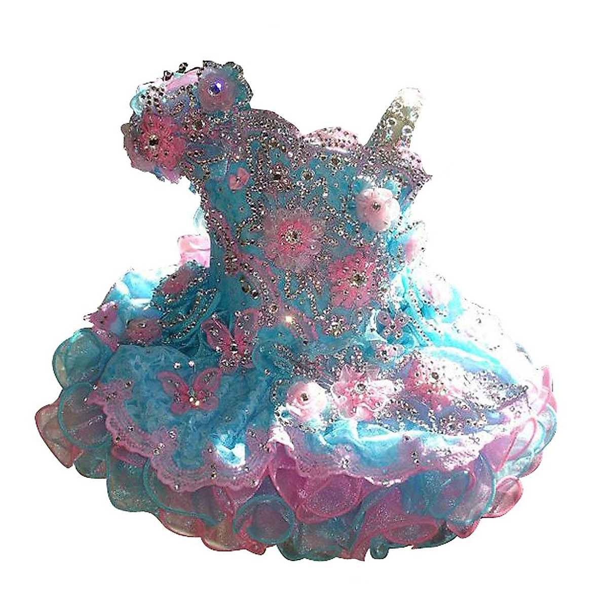 M_RAC Infant Girls' Flowers Mini Gowns Tutu Pageant Cupcake Dresses 6M