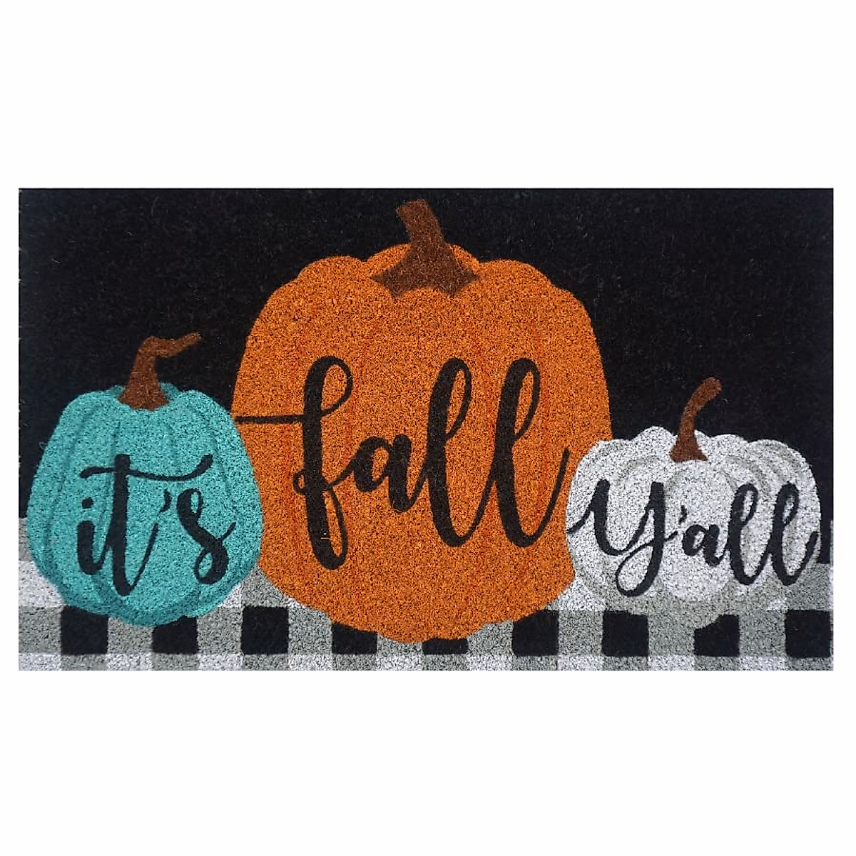 Briarwood Lane It's Fall Y'all Natural Fiber Coir Doormat Pumpkins Primitive 18" x 30"