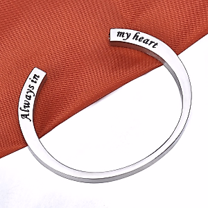 Cremation Urn Bracelet Engraved Always in My Heart Memorial Stainless Steel Waterproof bracelet