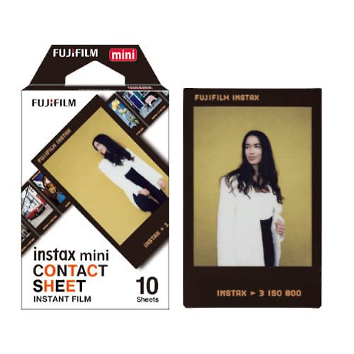 Fujifilm Instax Mini 40 Instant Film Camera Bundle with Contact Sheet Instant Film and Creative Memento Set (4 Items)