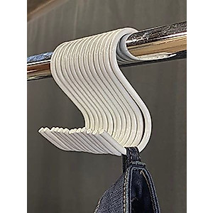 NAHANCO 4" Heavy Duty Steel S-Hook Hanger, White - 12/Carton