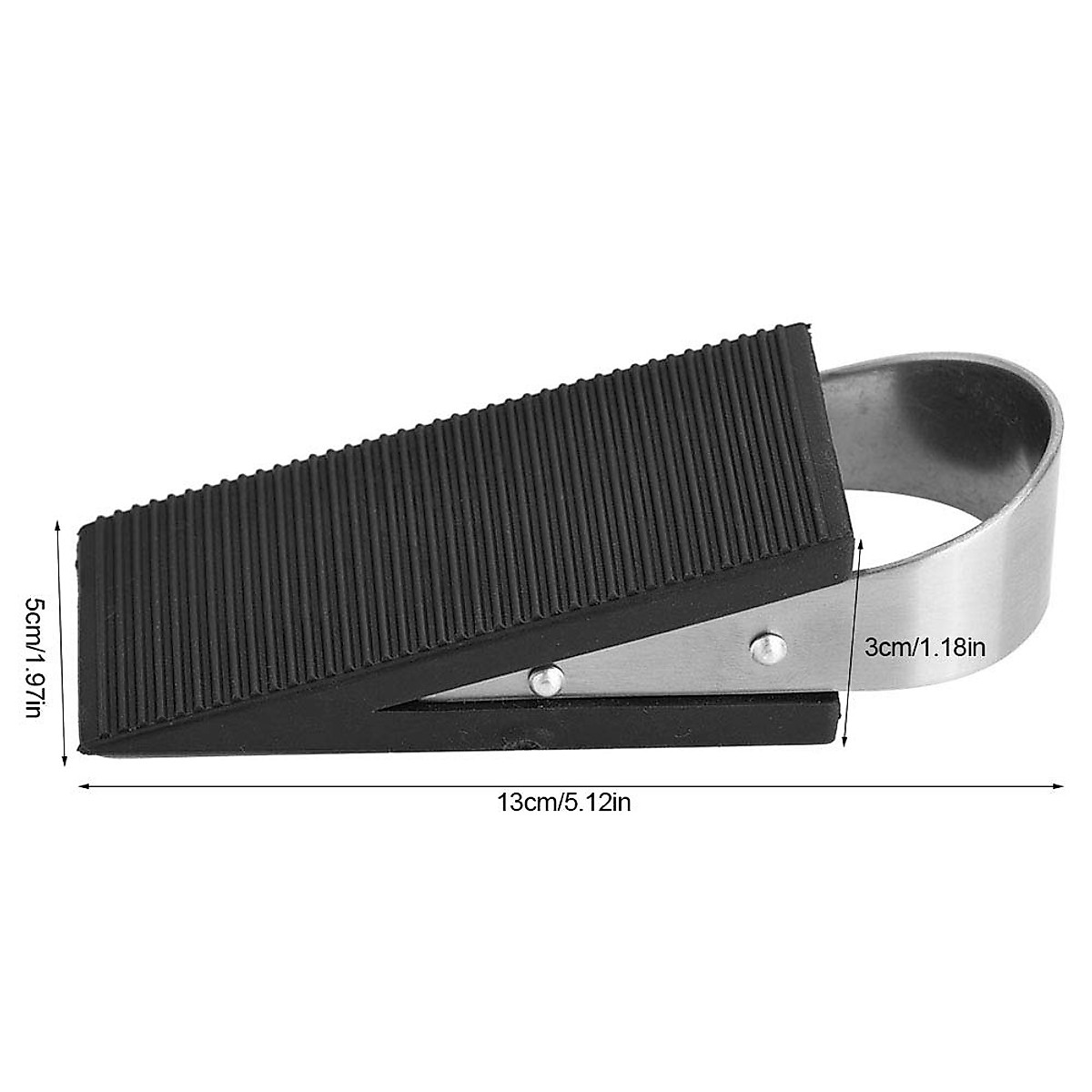 TOSEN 1Pc Rubber Stainless Steel Door Stop Wedge Block Stopper Safety Protector, Ideal for Home and Office,Door Stop, Wedge, and Block