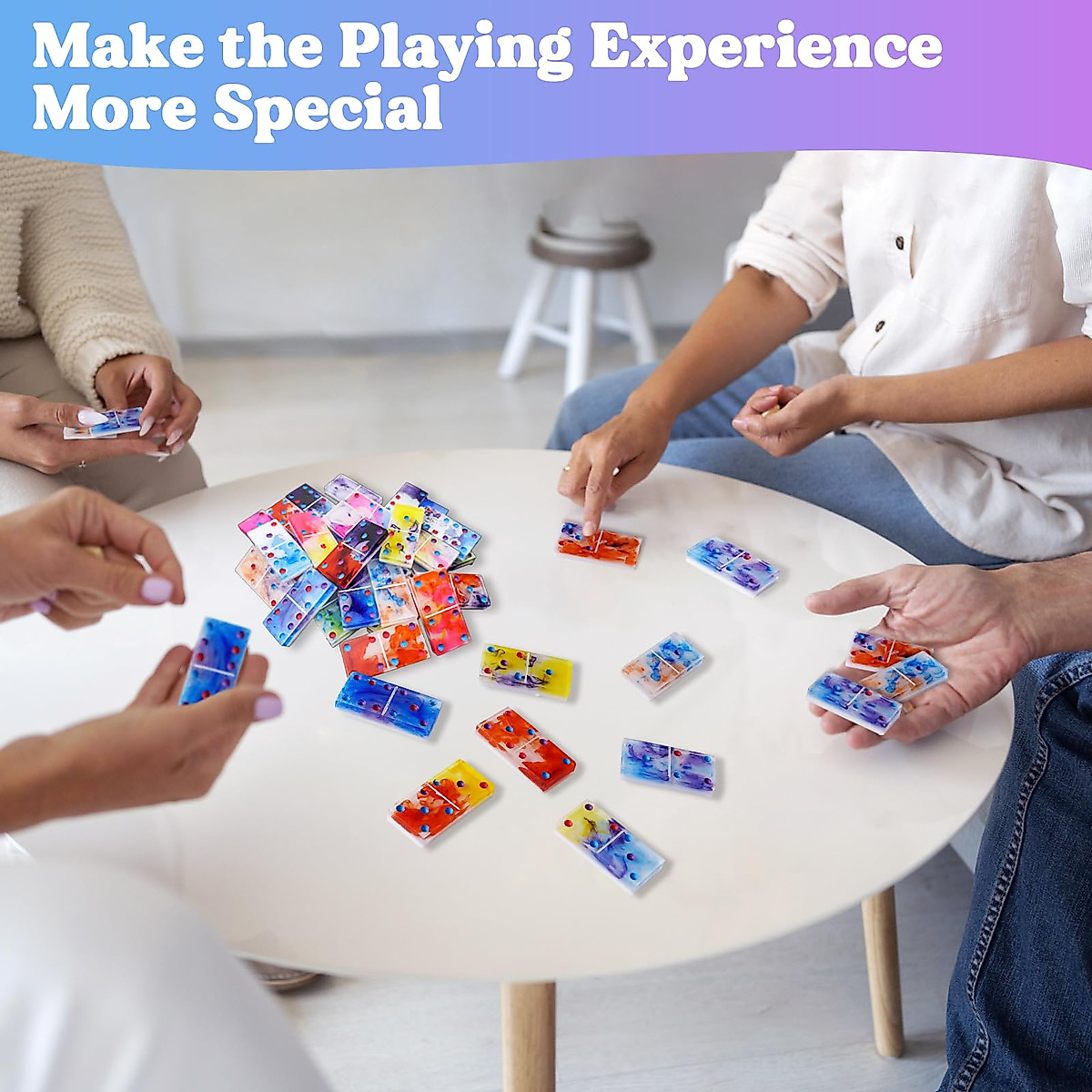 LET'S RESIN Resin Molds, Double 6 Domino Resin Molds 28 Cavities Domino Molds for Resin Casting Standard Size, Silicone Dominos Mold for Epoxy, Clay, Keychain & Jewelry,Glossy & Durable