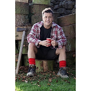 Heat Holders - Mens Winter Warm Thick Bigfoot Thermal Crew Socks Size 13-15 US (Red)