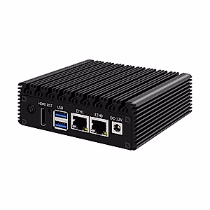 HUNSN Micro Firewall Appliance, Mini PC, VPN, Router PC, Intel Celeron J4105, RJ12, AES-NI, 2 x Intel 2.5GbE I226-V LAN, RST, HDMI, 2 x USB3.0, Barebone, NO RAM, NO Storage, NO System