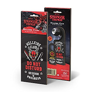 Genuine Fred Stranger Things, Do Not Disturb Sign, Double-sided, Hellfire Club, Multicolor