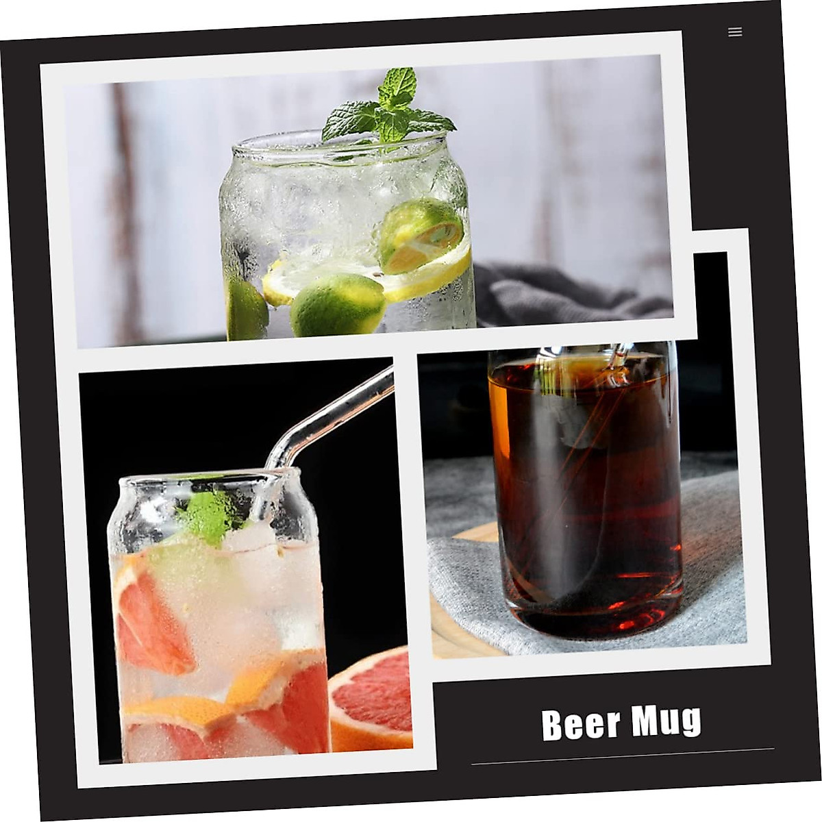 HAKIDZEL 2Pcs can cup glass cups beer mugs clear coffee mugs canned drinks glass drinking glasses vodka glasses Water Mug Ring-pull Can Shaped Cup household soda can golf cup beer can