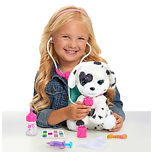 Barbie Hug & Kiss Pet 9-Piece Doctor Set with Dalmatian Puppy, Lights and Sounds, Pretend Play, Kids Toys for Ages 3 Up by Just Play