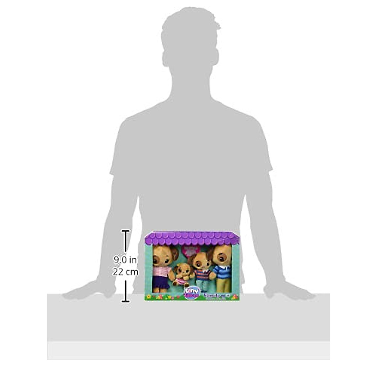 Tiny Tukkins Stuffed Dog Family - 4 Plush Dog Stuffed Animals - Doggy Stuffed Animal Pack Includes Mom, Dad, and 2 Babies - Stuffed Animal Set Made from Kid-Friendly, Non-Toxic Quality Materials