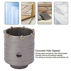 Carbide Hole Saw Drill Bit, 60mm Carbide Hole Saw Concrete Core Drill Bits, Hole Saw Kit Hollow Drill Pipe Drilling Reamer for Wall Stone Concrete Bricks Tungsten Tips Hollow Hole Cutter for Brick