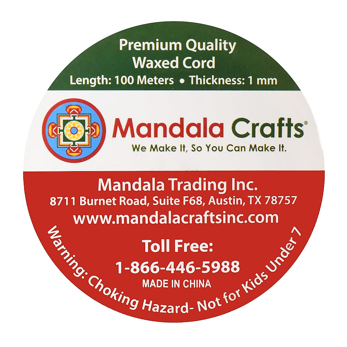 Mandala Crafts Black 1mm Waxed Cord for Jewelry Making - 109 Yds Black Waxed Cotton Cord for Jewelry String Bracelet Cord Wax Cord Necklace String