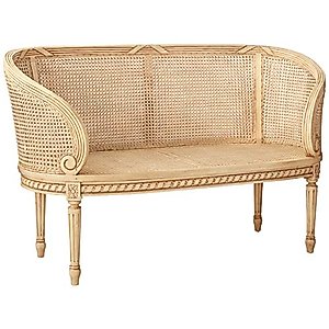Parisian Oval Rattan Settee