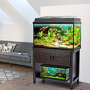 SLifet Aquarium Stand,Metal Fish Tank Stand with Cabinet,40 Gallon, for Fish Tank Accessories Storage,36.6" x 18.9" x 30.7" ,Turtle/ Reptile Terrariums（Aquarium Not Included）