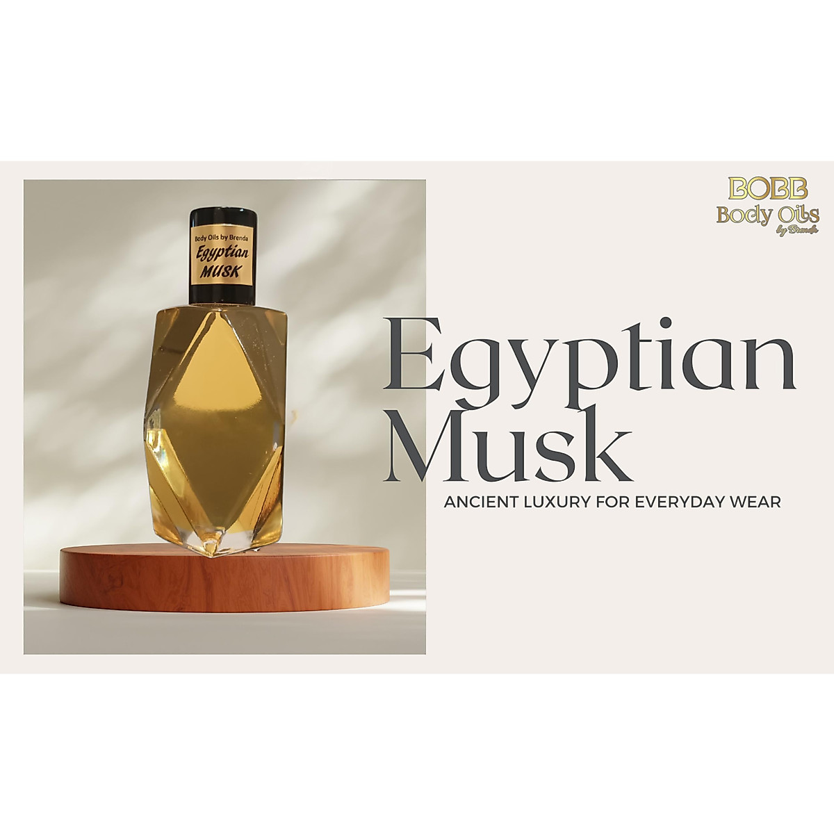 Body Oils by Brenda Egyptian Musk Body Oil, Pure Thick Uncut Authentic Original Fragrance, Unisex, All-Natural Classic Concentrated Scent (Egyptian Musk, 1 oz.)